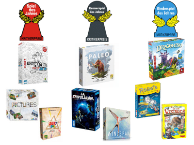 Juegos premiados 2021, 2020 y 2019